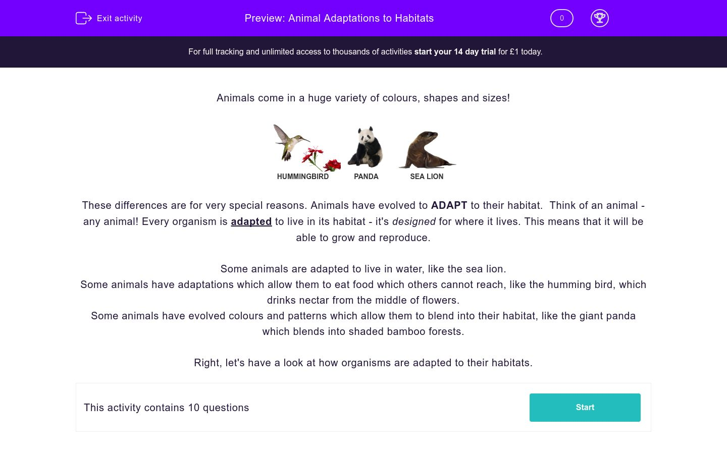 Free Worksheets For Animal Adaptations For Grades 1 2