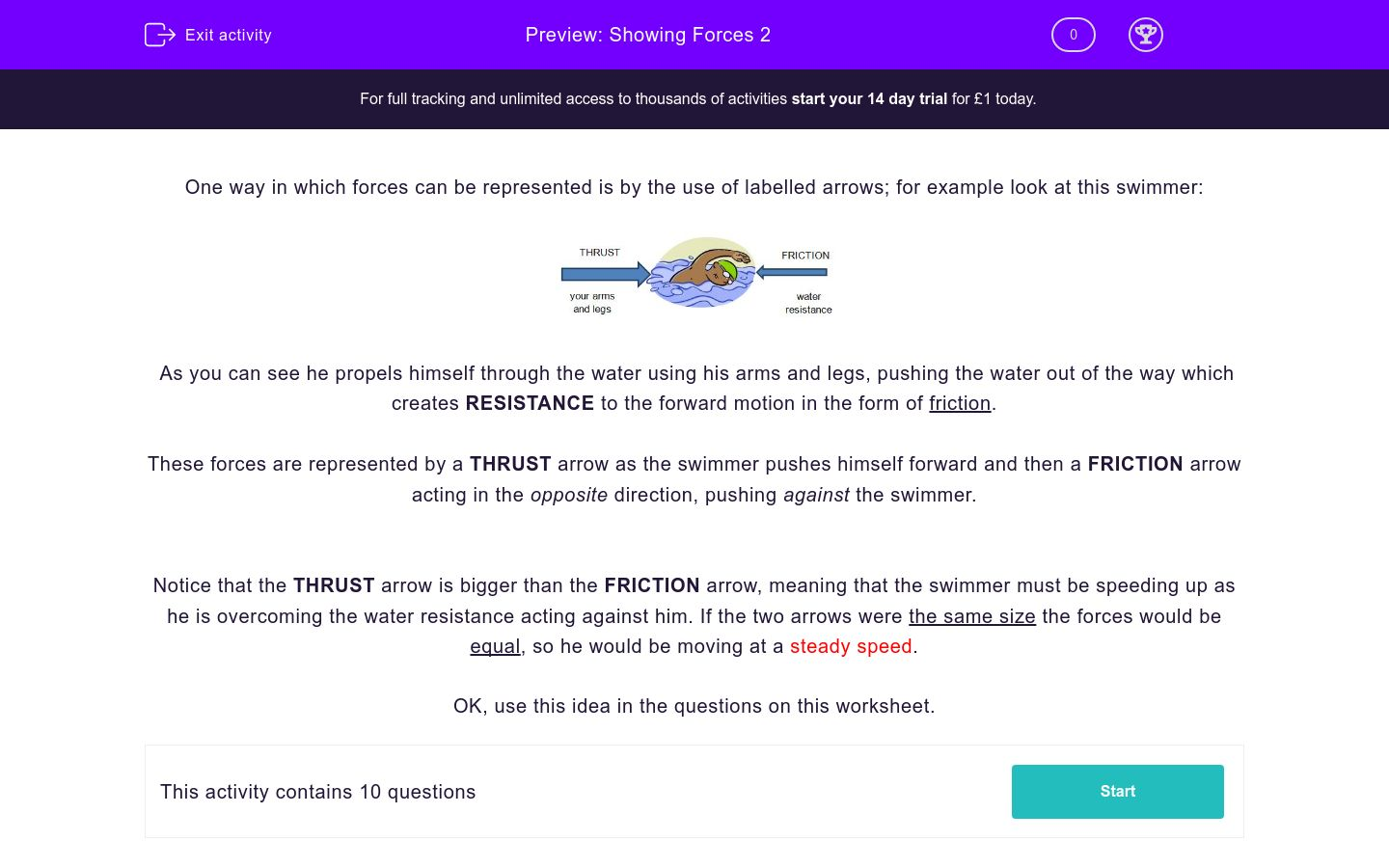 Fundamental Forces Worksheet