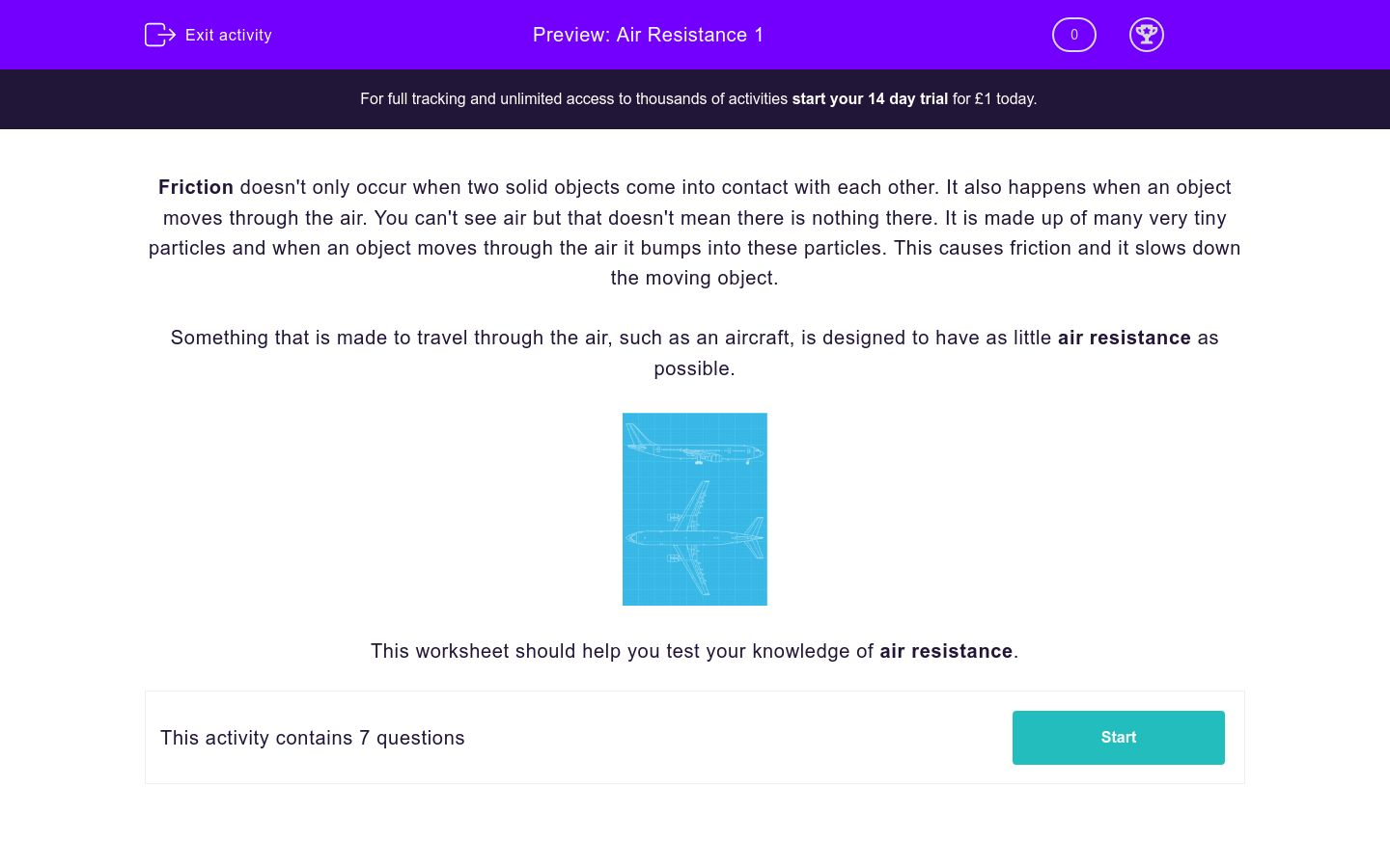 Air Resistance 1 Worksheet - EdPlace