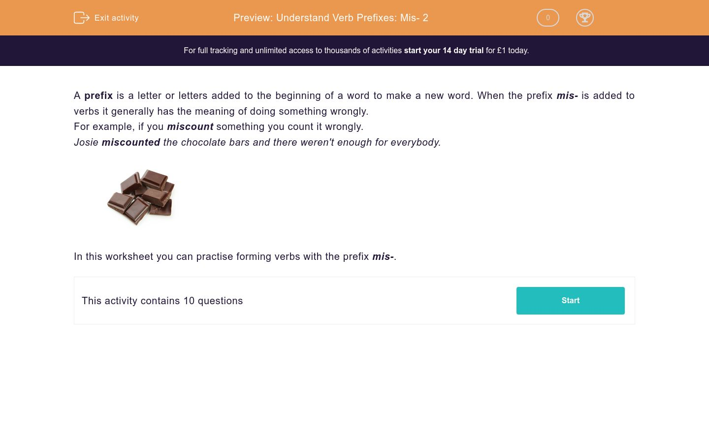 Understand Verb Prefixes: Mis- 2 Worksheet - EdPlace