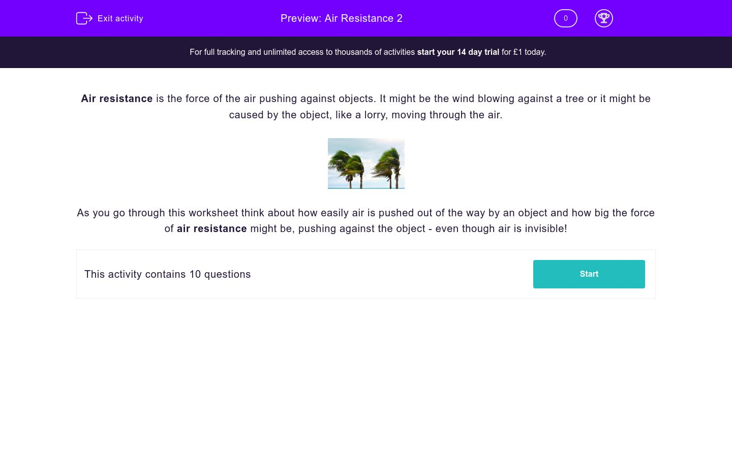 Air Resistance 2 Worksheet - EdPlace