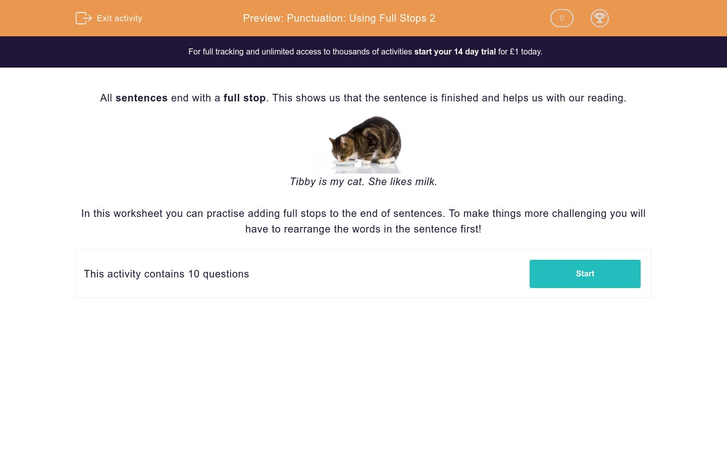 Punctuation: Using Full Stops 2 Worksheet - EdPlace