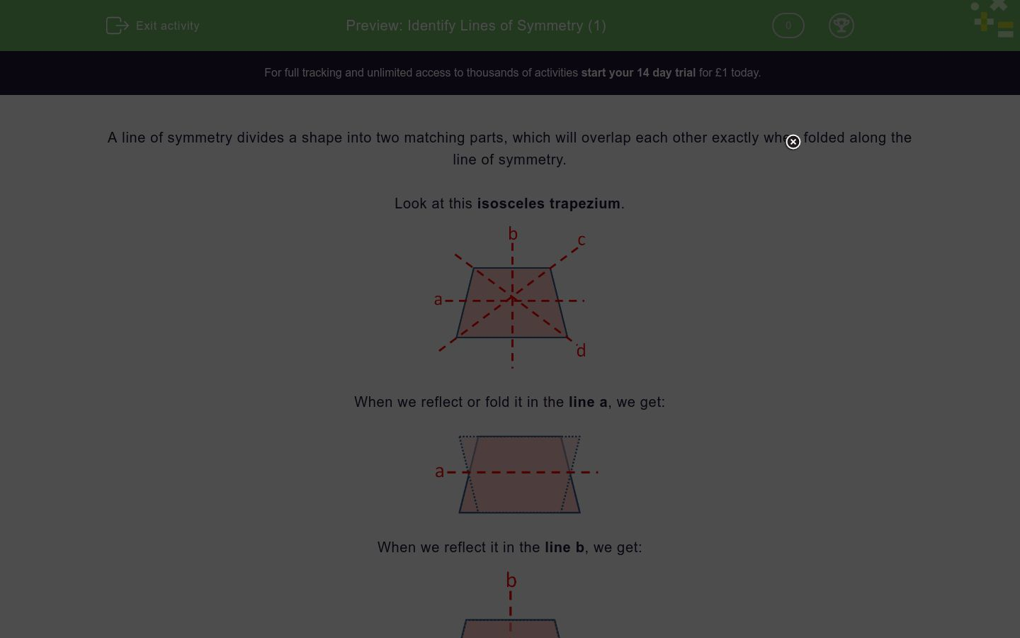 Identify Lines of Symmetry (1) Worksheet - EdPlace