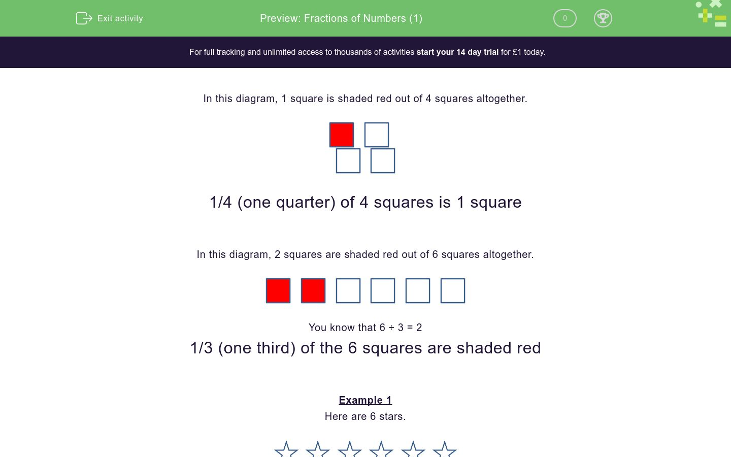 Fractions of Numbers (1) Worksheet - EdPlace