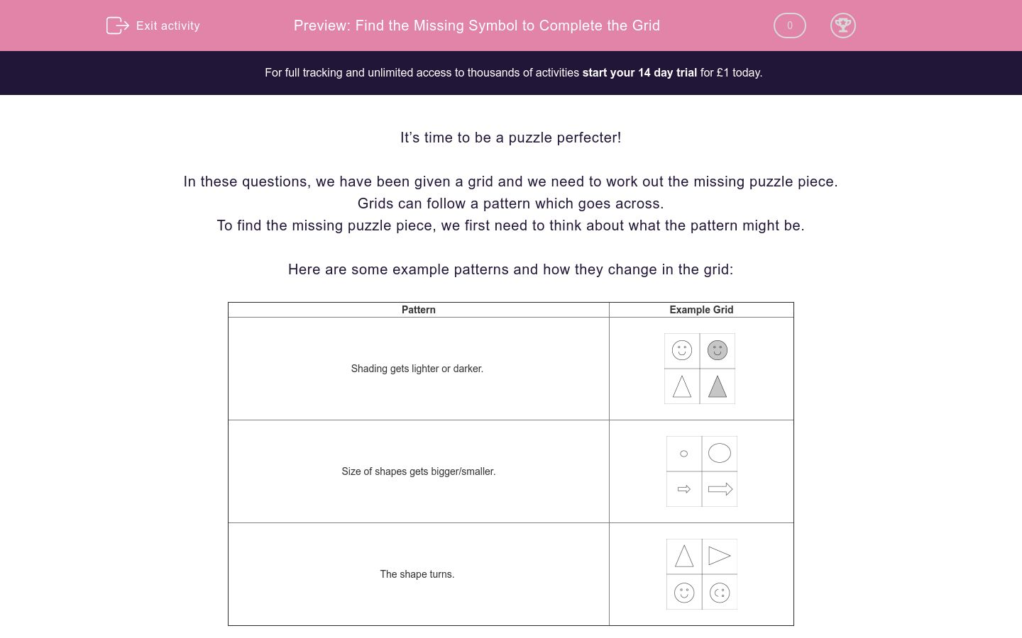 Missing Symbol Worksheets