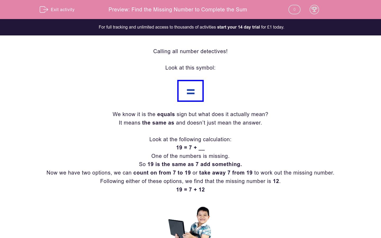 Find the Missing Number to Complete the Sum Worksheet - EdPlace