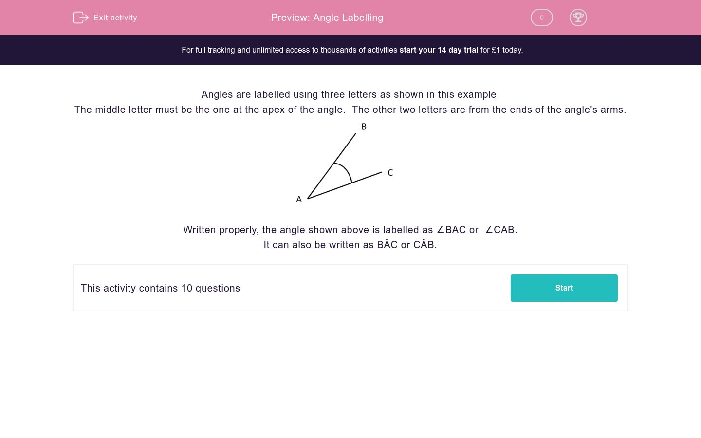 Angle Labelling Worksheet - EdPlace