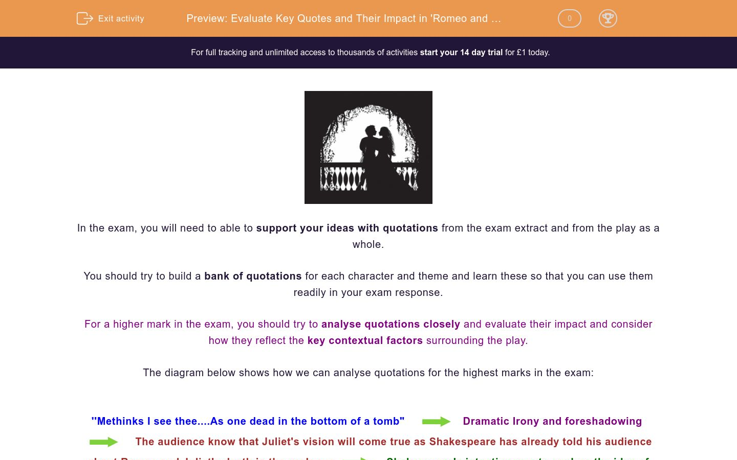 Evaluate Key Quotations and their Impact in 'Romeo and Juliet ...