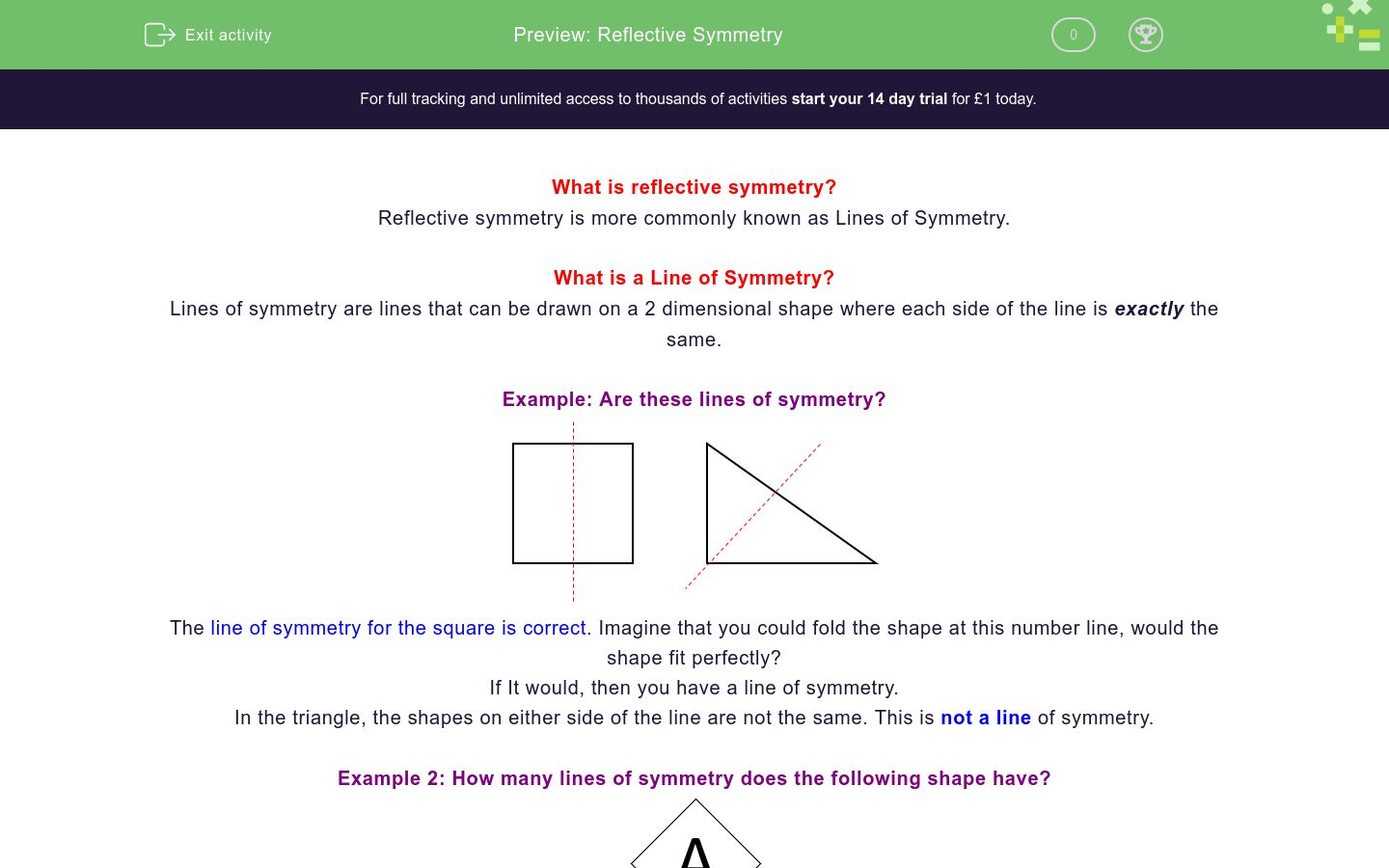 Identify Reflective Symmetry Worksheet - EdPlace