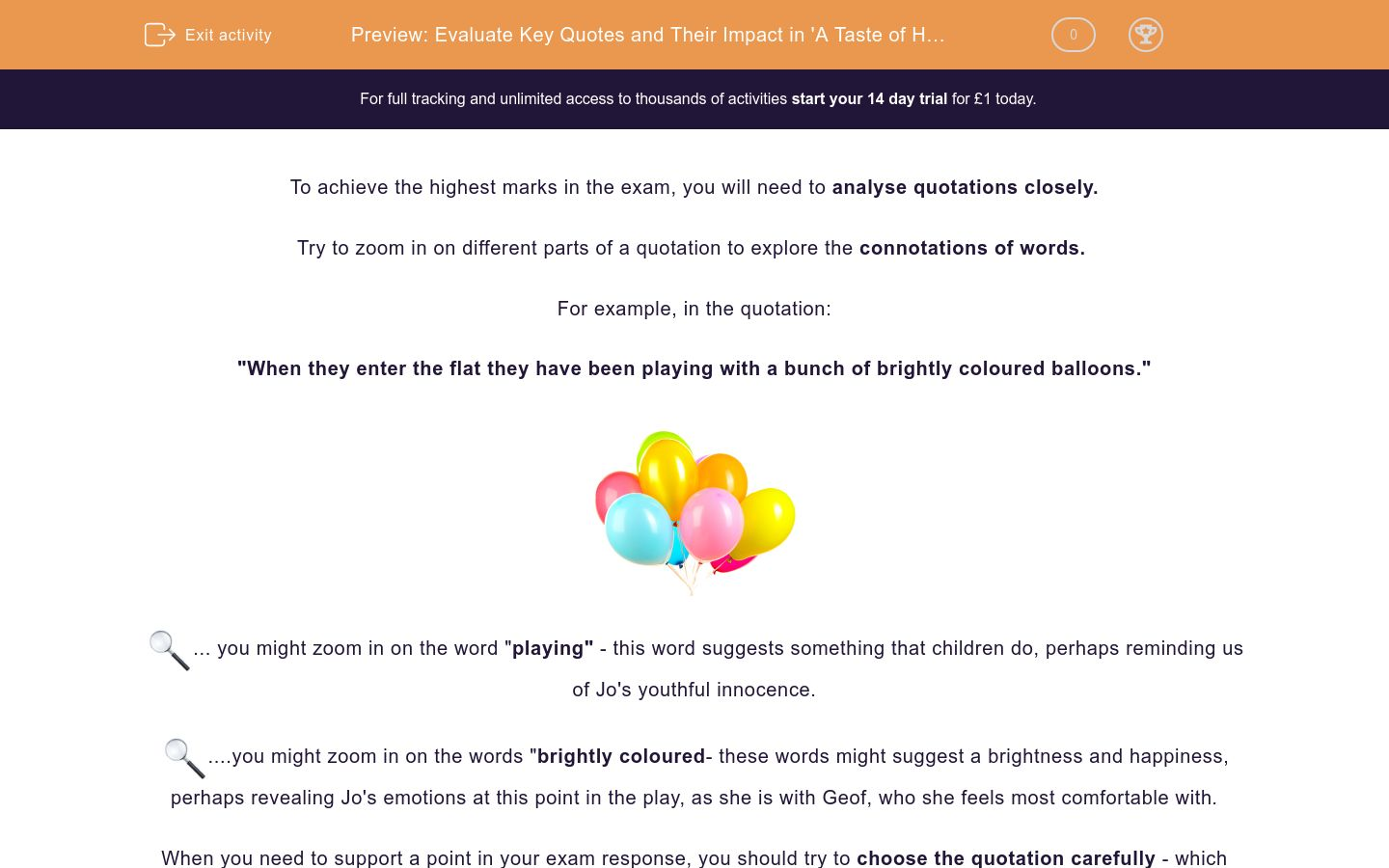 Evaluate Key Quotes and Their Impact in 'A Taste of Honey' Worksheet ...