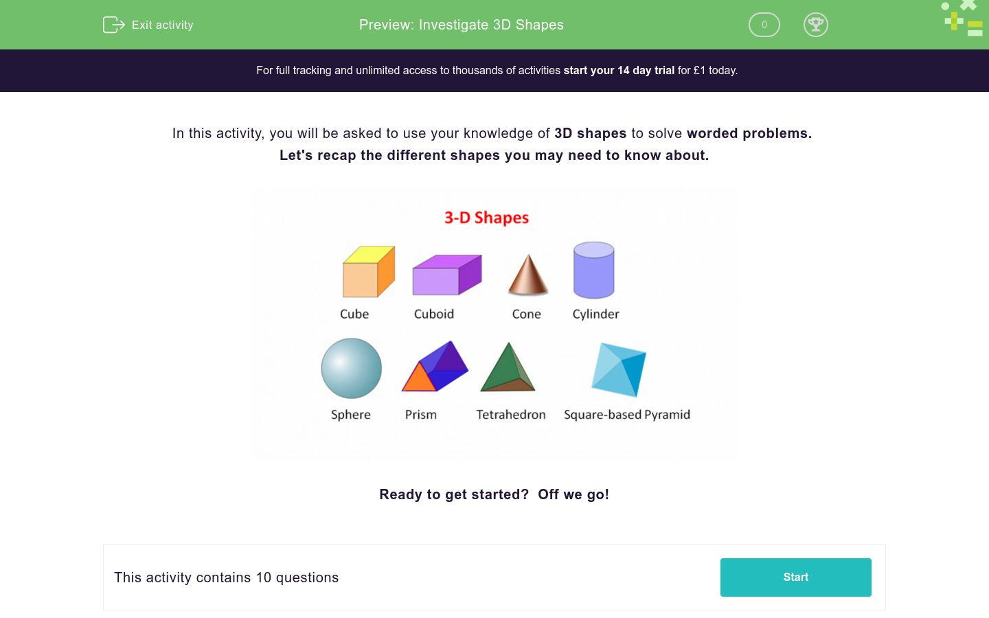 Investigate 3D Shapes Worksheet - EdPlace