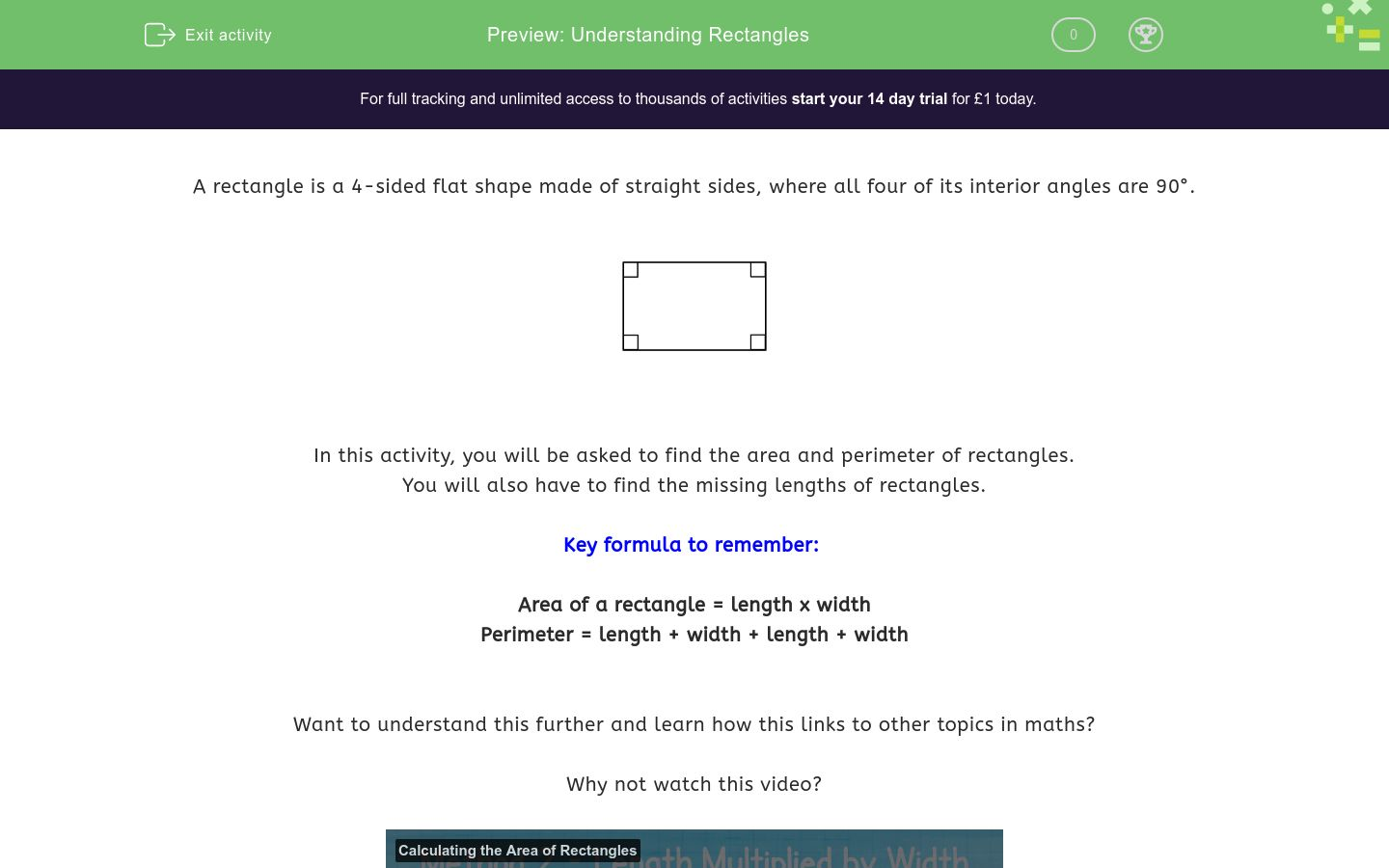 Understanding Rectangles Worksheet - EdPlace