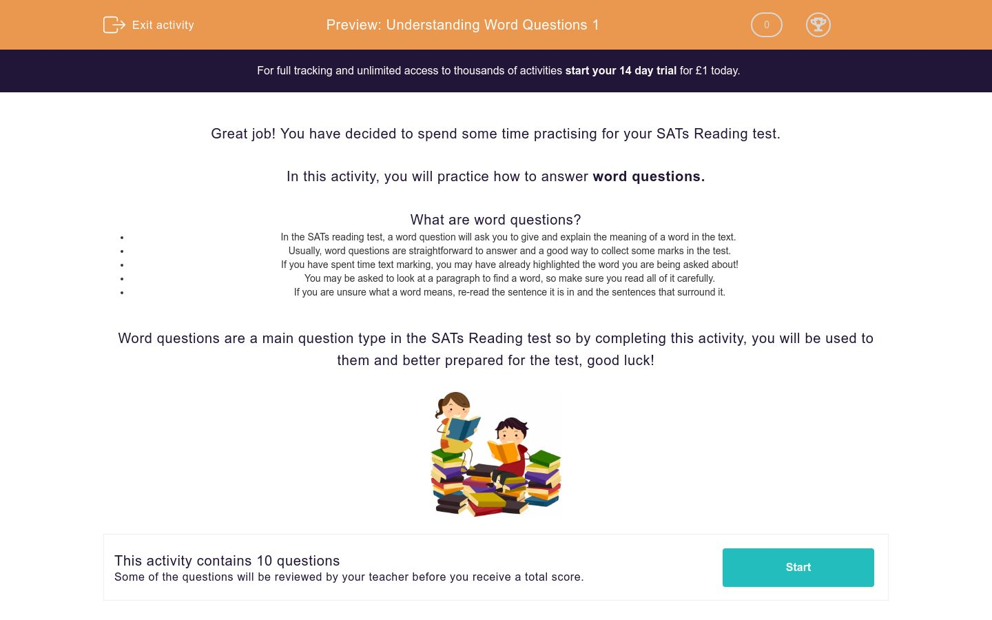 Understanding Word Questions 1 Worksheet - EdPlace