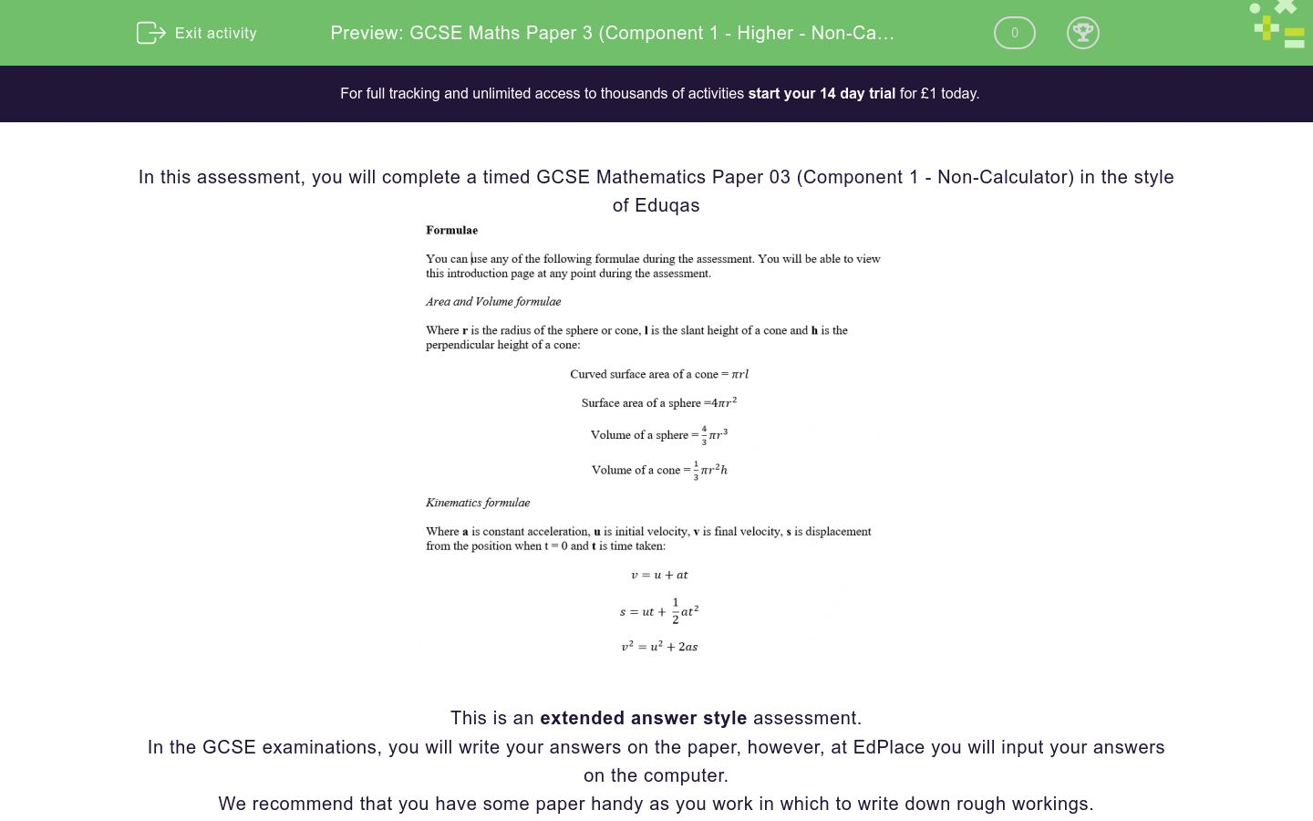GCSE Maths Paper 3 (Component 1 - Higher - Non-Calculator) Practice ...
