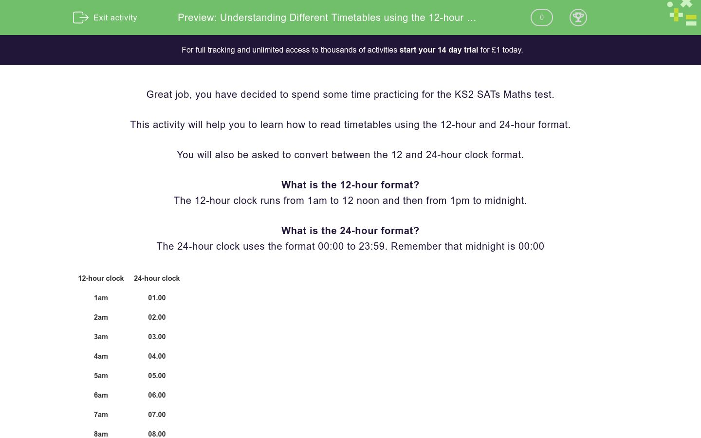 Understanding Different Timetables using the 12-hour and 24-hour format ...