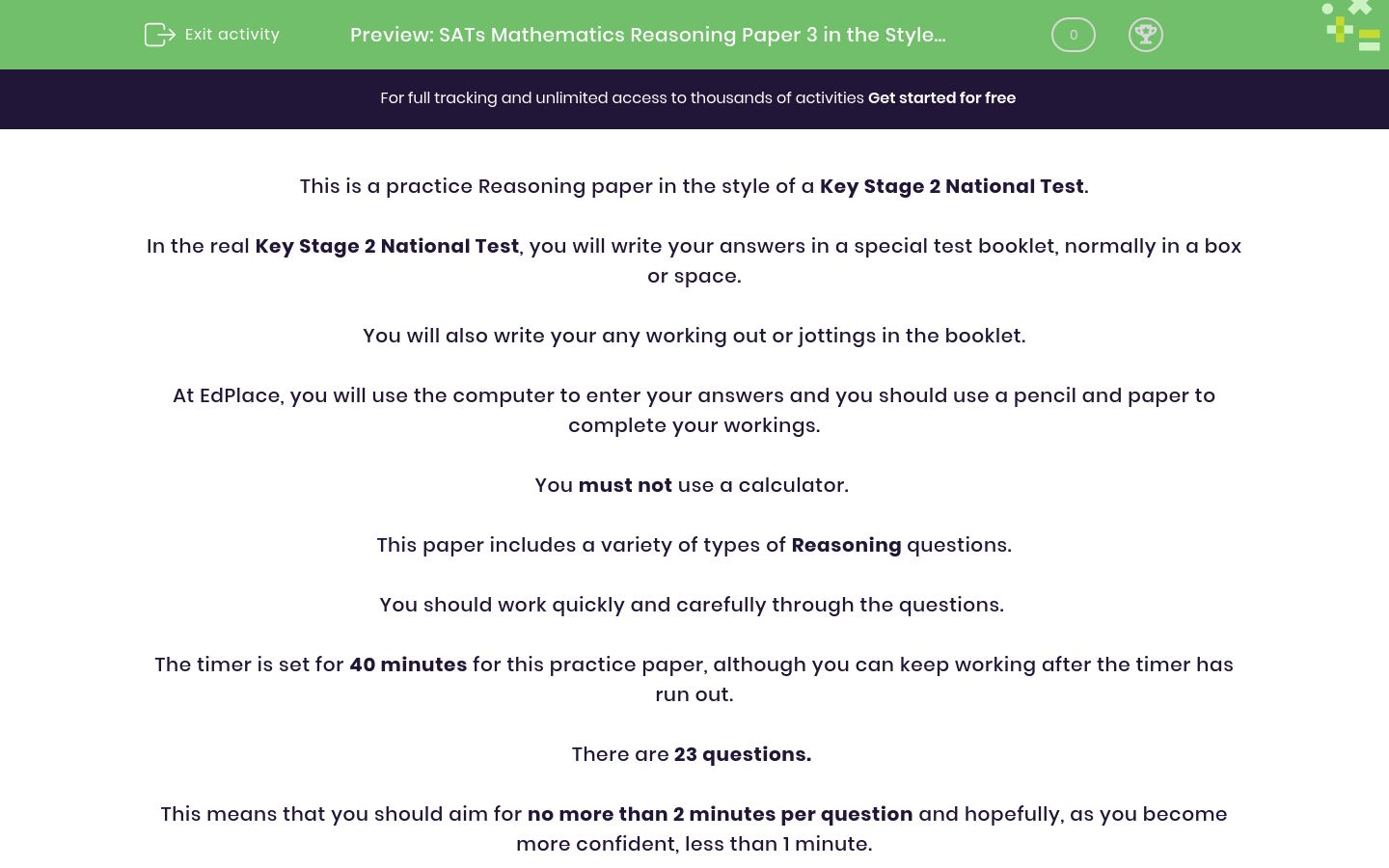 SATs Mathematics Reasoning Paper 3 in the Style of Key Stage 2 National ...