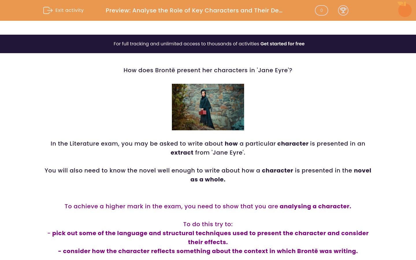 Analyse the Role of Key Characters and Their Development in 'Jane Eyre ...