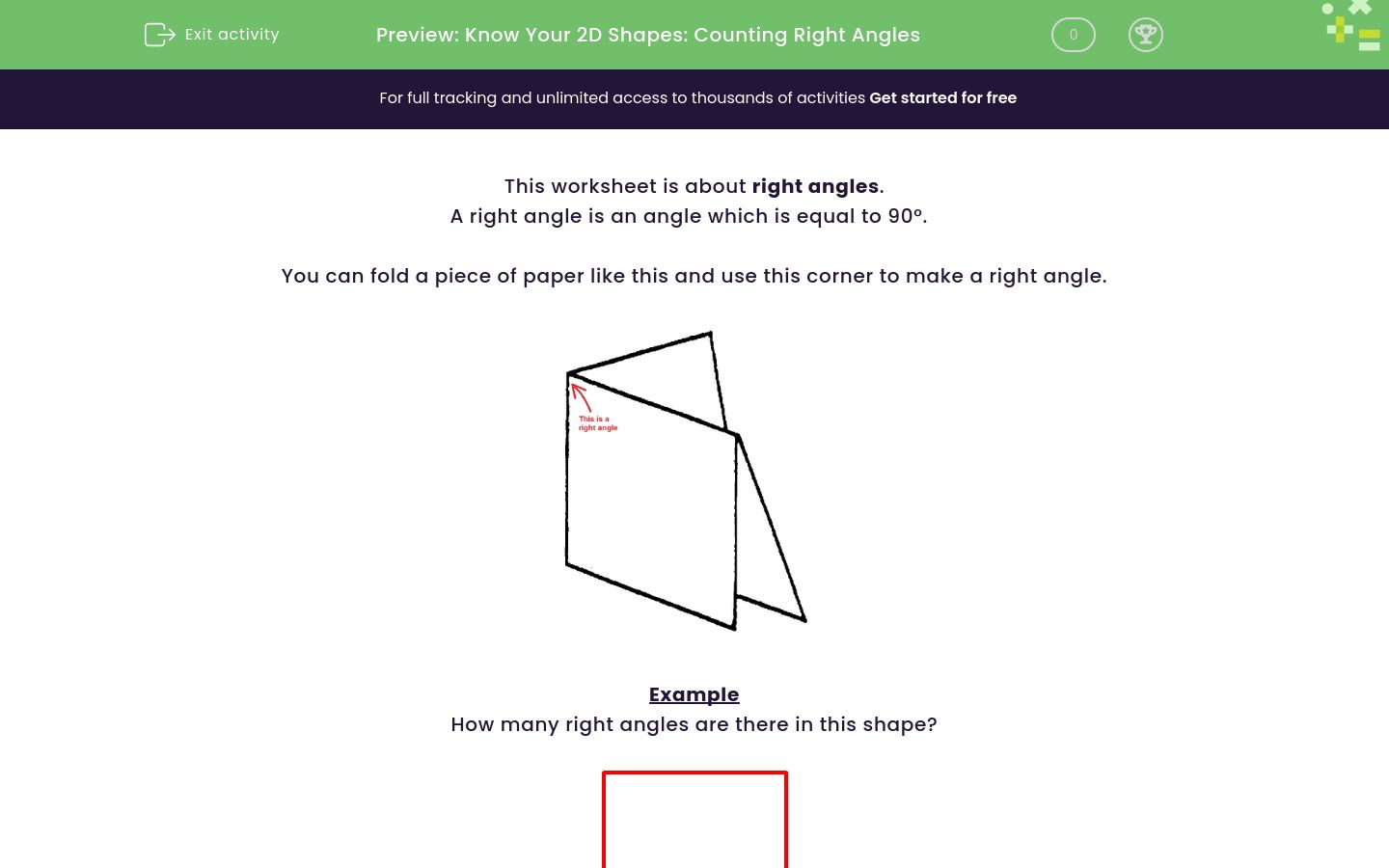 Count Right Angles in 2D Shapes Worksheet - EdPlace