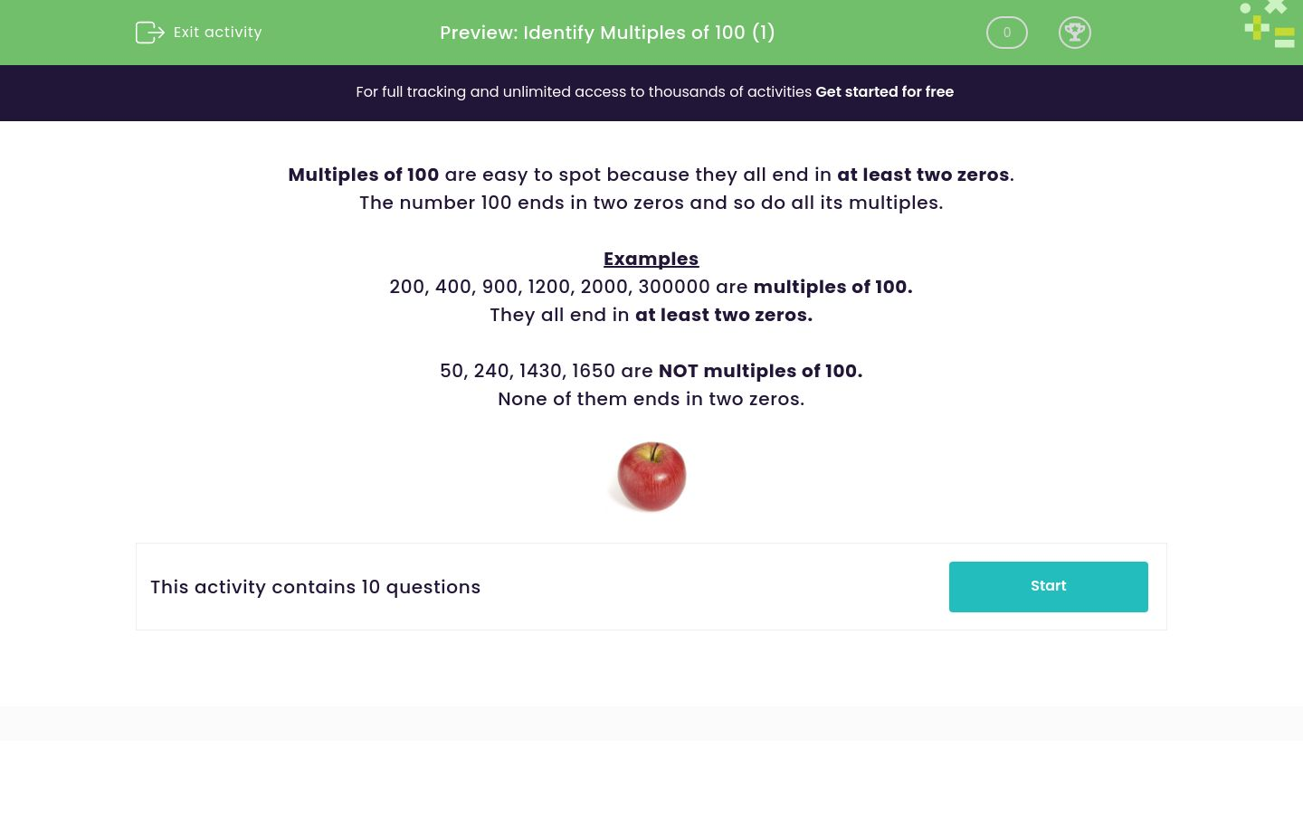 Practise Identifying Multiples of 100 Worksheet - EdPlace