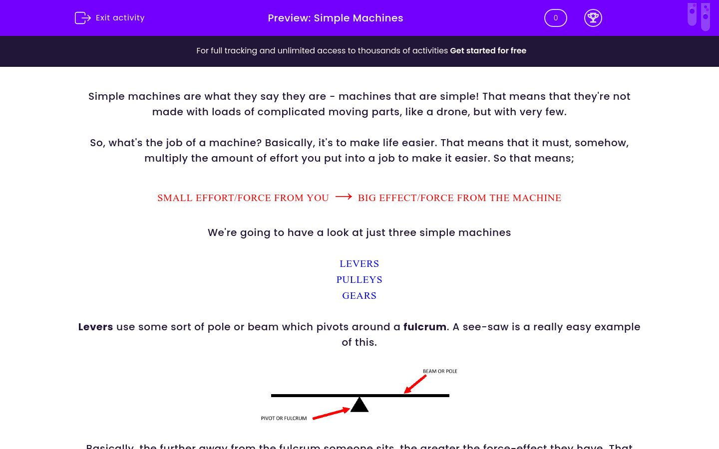 Investigate Simple Machines Worksheet - EdPlace