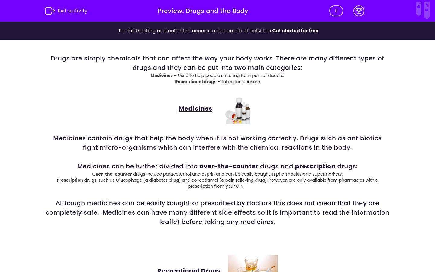 Explain the Effects of Drugs on the Human Body Worksheet - EdPlace