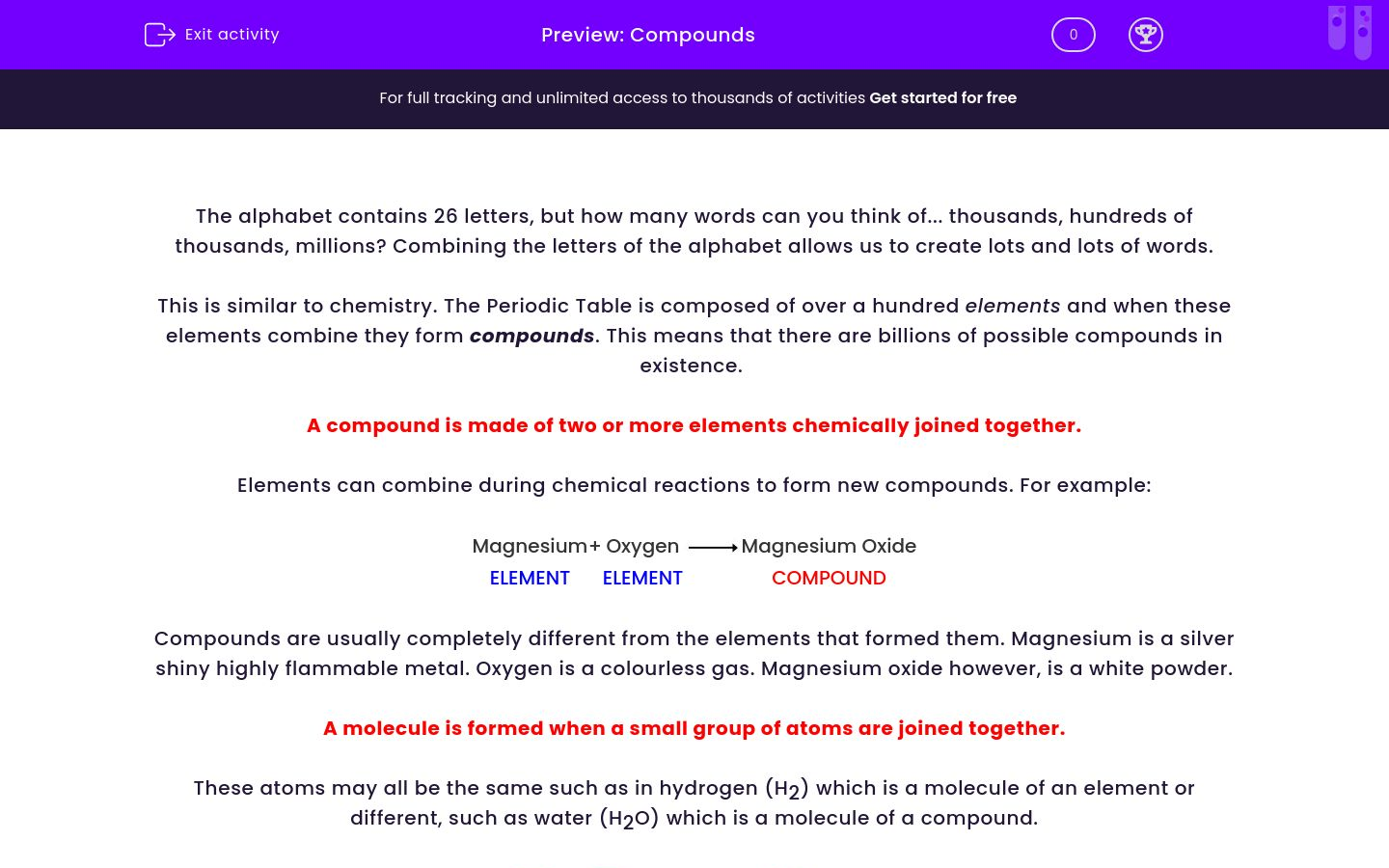 Understand the Chemical Formulae of Compounds Worksheet - EdPlace
