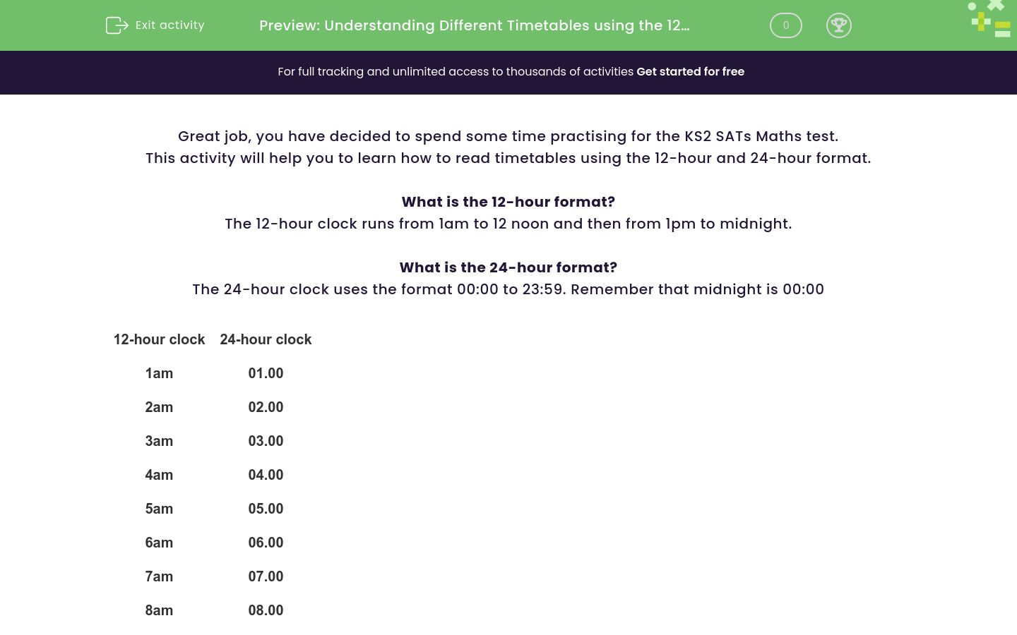 Understanding Different Timetables using the 12-hour and 24-hour format ...