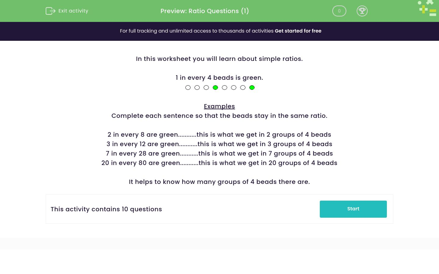Calculate Simple Ratios Worksheet - EdPlace