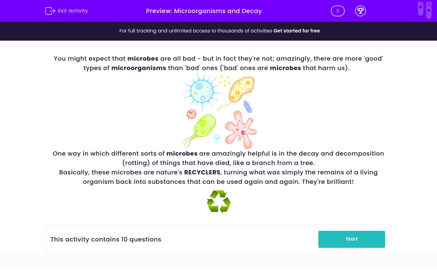 Describe how Microorganisms Cause Decay Worksheet - EdPlace
