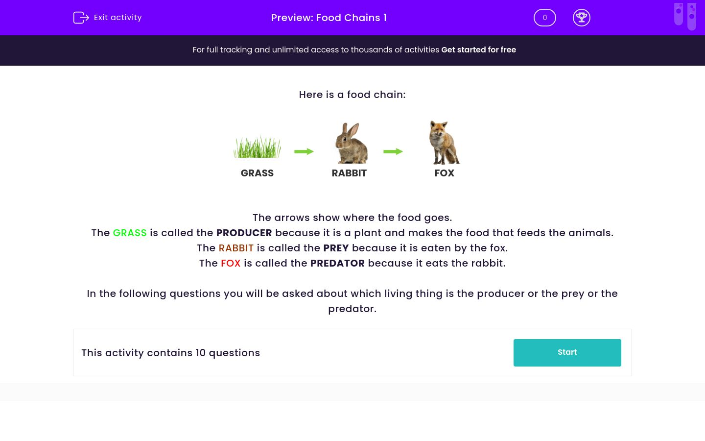 Understand Food Chains Worksheet - EdPlace