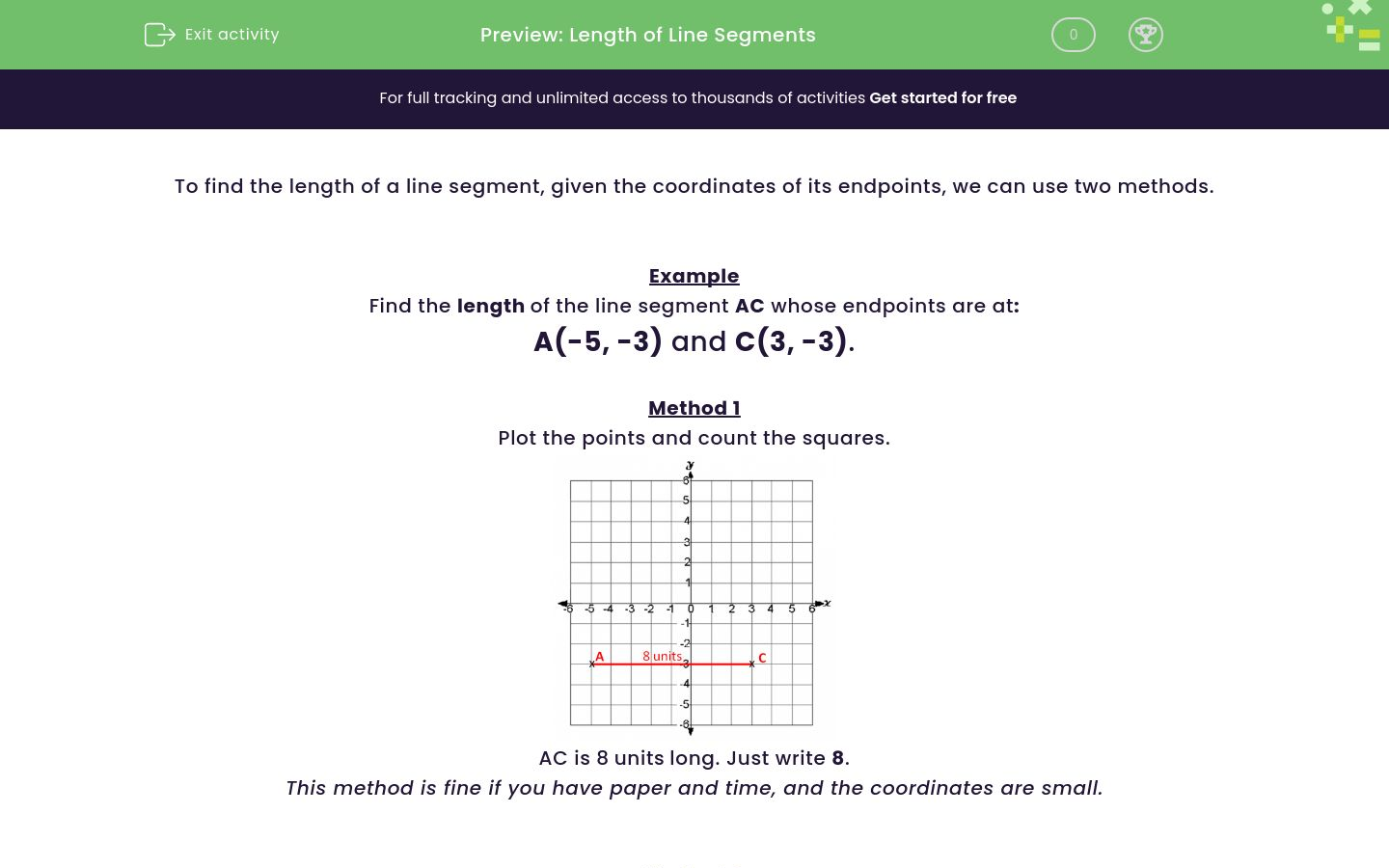 Find the Length of Line Segments Worksheet - EdPlace