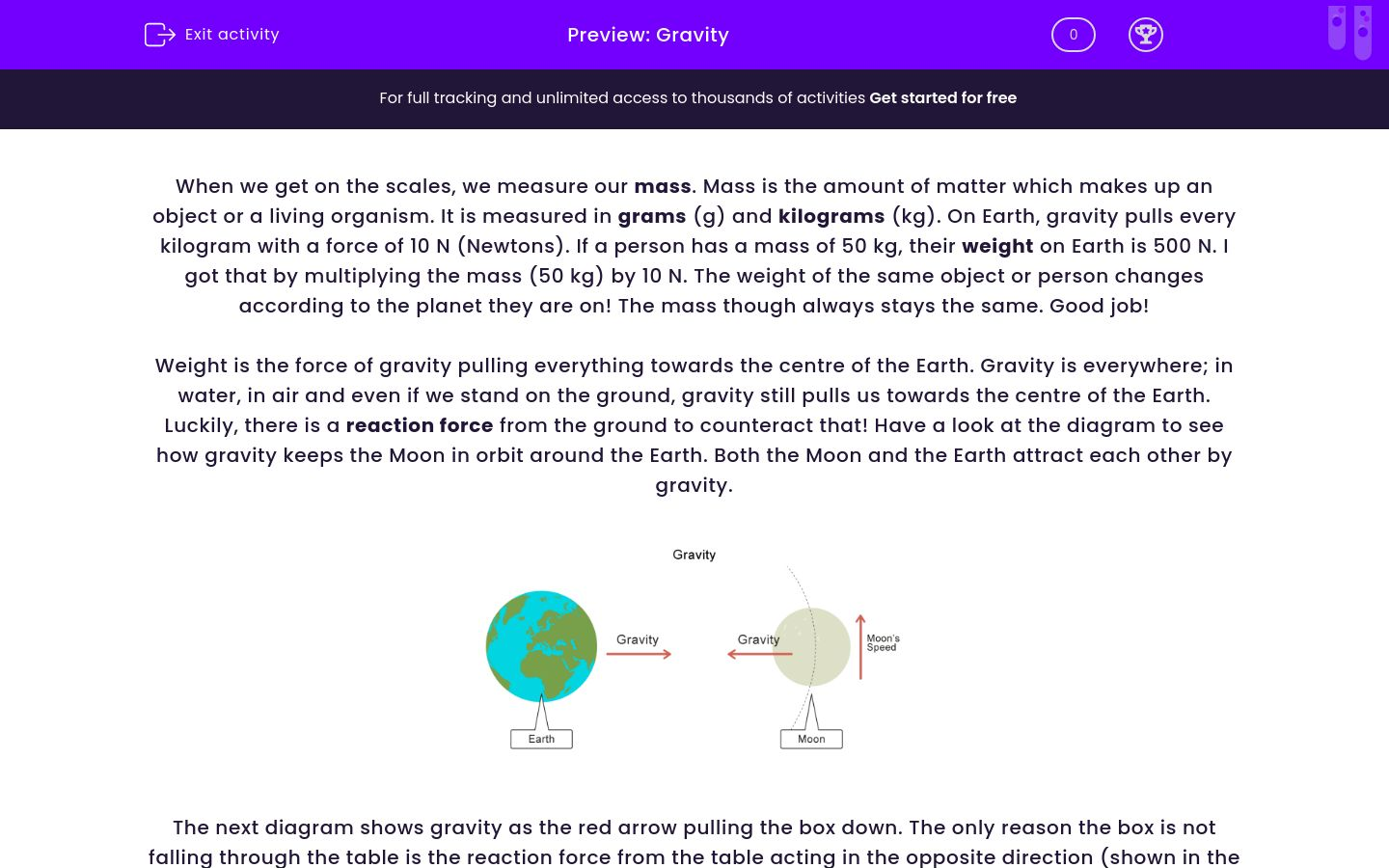 Compare Mass, Weight and Gravity Worksheet - EdPlace
