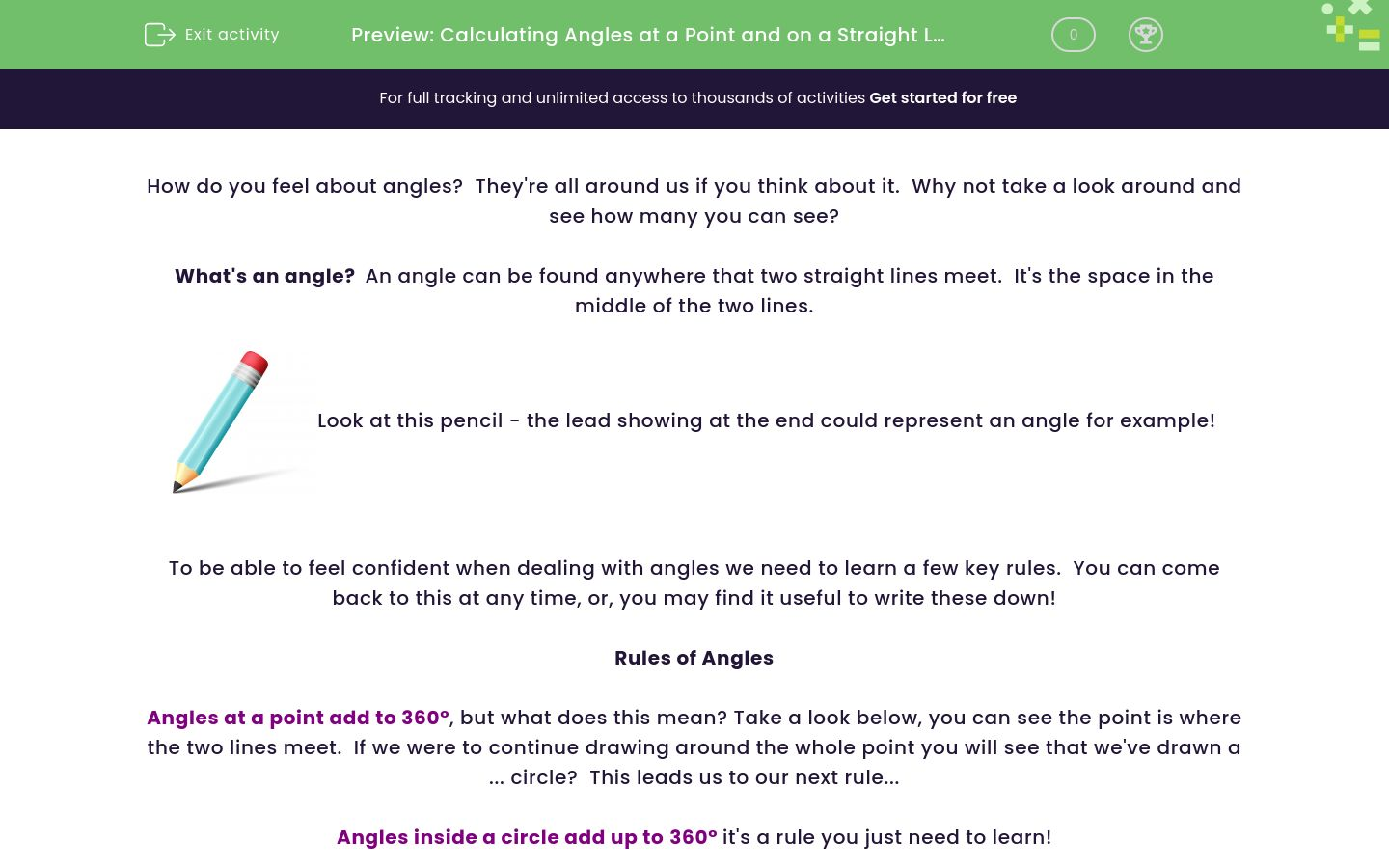 Calculate Angles at a Point and on a Straight Line Worksheet - EdPlace