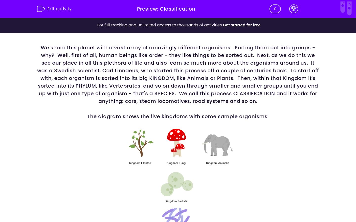 Classify Organisms Worksheet - EdPlace