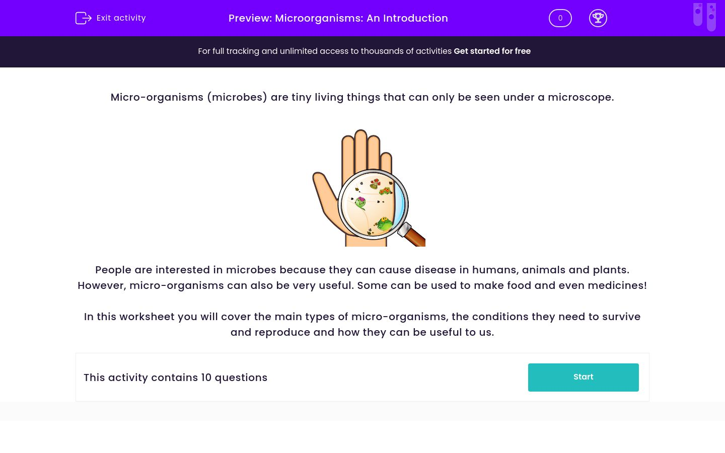 Describe the Types of Microorganisms and Their Uses Worksheet - EdPlace