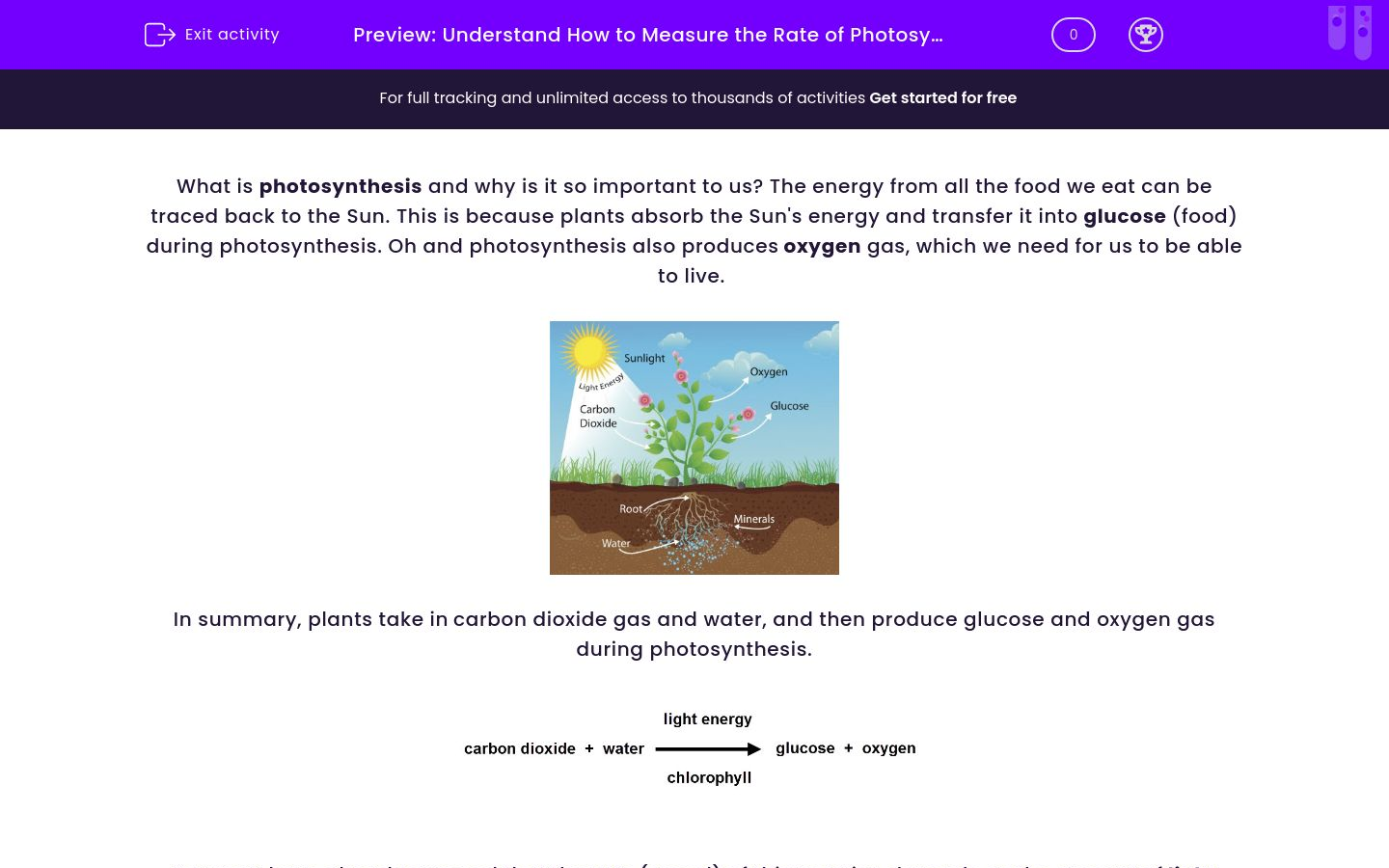 Understand How to Measure the Rate of Photosynthesis Worksheet - EdPlace