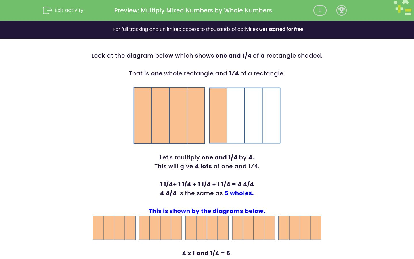 Develop Skills in Multiplying Mixed Numbers by Whole Numbers Worksheet ...