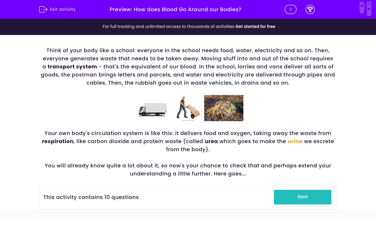 Understand How Blood Goes Around Our Bodies Worksheet - EdPlace