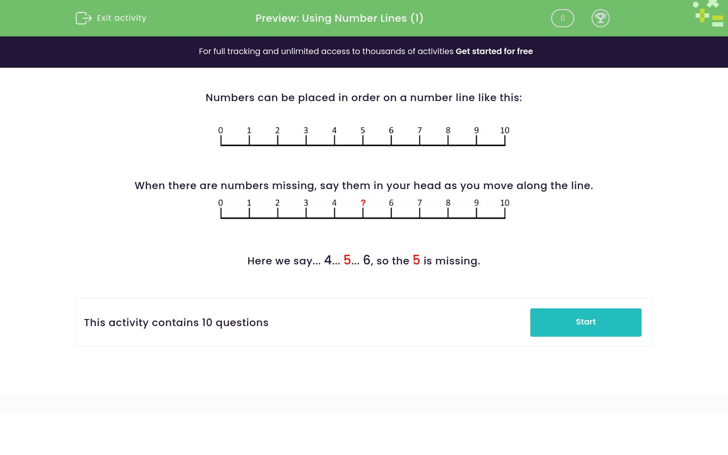 Find the Missing Number on a Number Line Worksheet - EdPlace