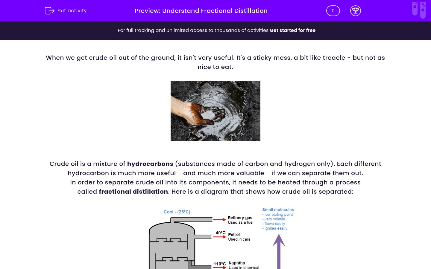 Understand Fractional Distillation Worksheet - EdPlace