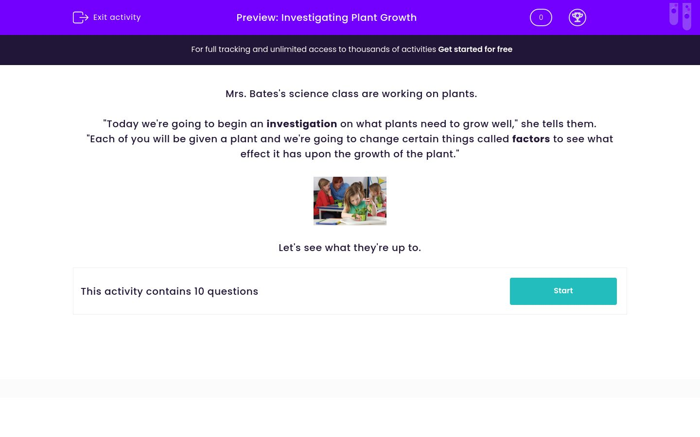 Investigate Plant Growth Worksheet - EdPlace