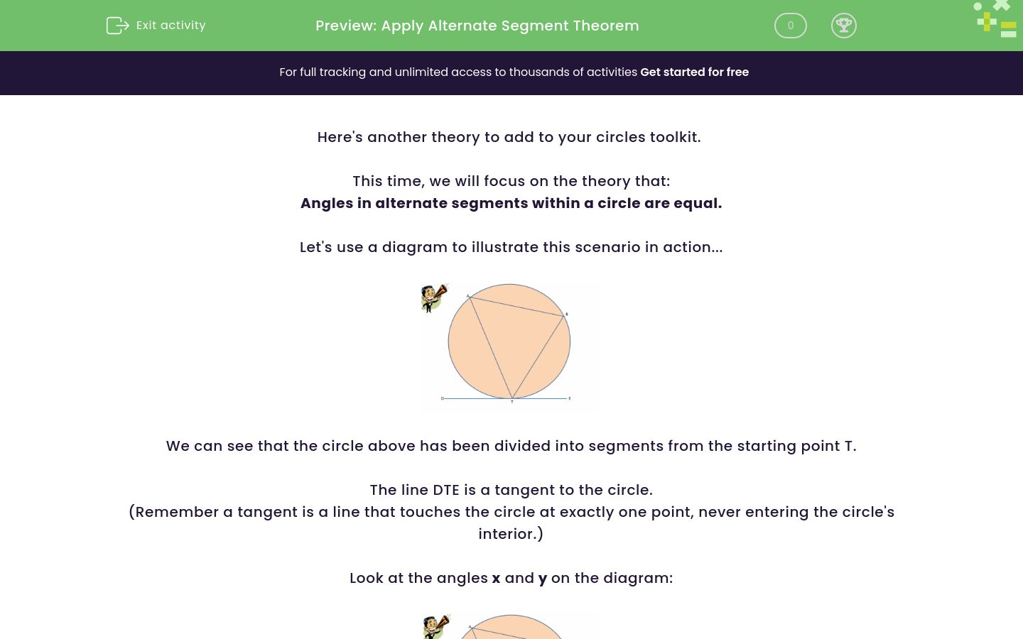 Apply Alternate Segment Theorem Worksheet - EdPlace