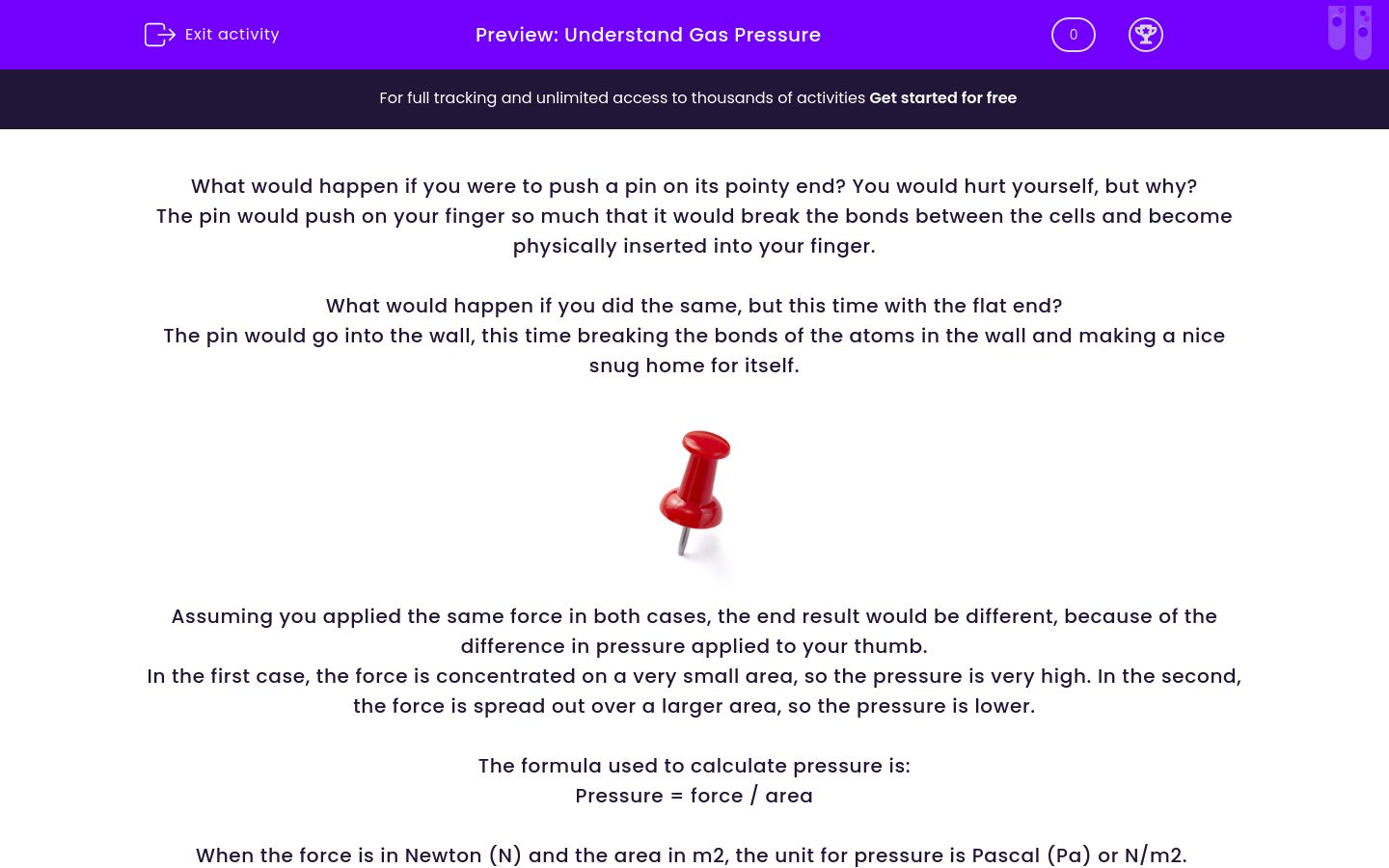 Understand Gas Pressure Worksheet - EdPlace