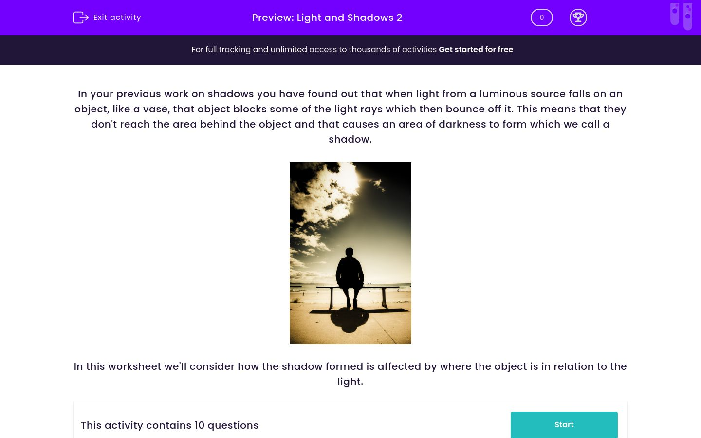 Explain how Shadows are Made and Changed Worksheet - EdPlace