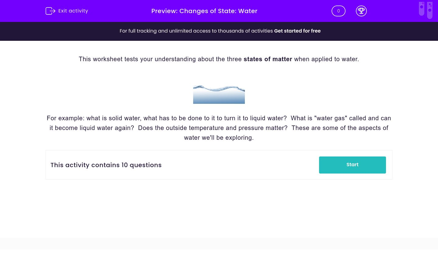 Explain the Changes of State of Water Worksheet - EdPlace