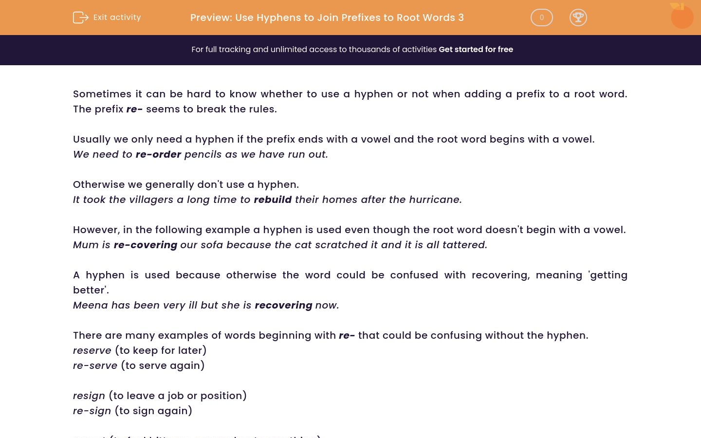 Practise Using Hyphens to Join Prefixes to Root Words Worksheet - EdPlace