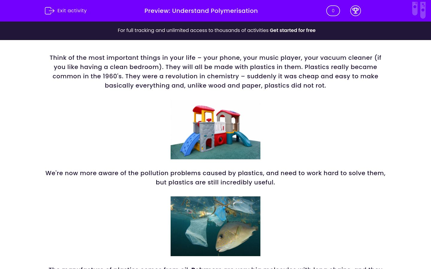 Understand Polymerisation Worksheet - EdPlace