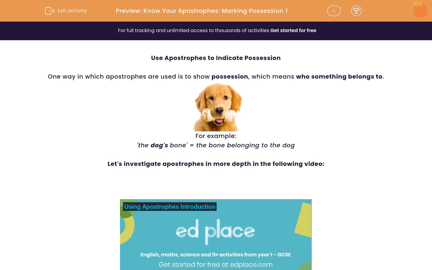Add Apostrophes to Show Possession Worksheet - EdPlace