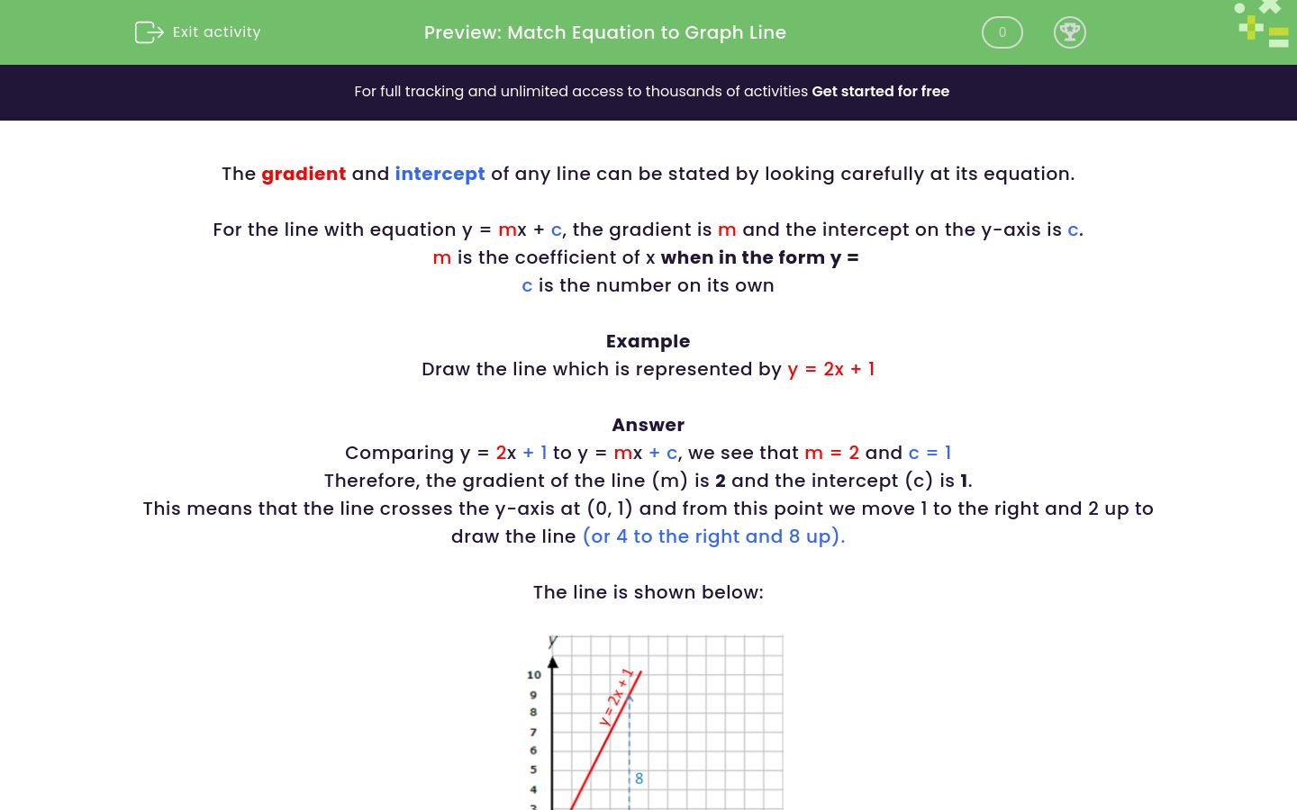Find Equations for Straight Line Graphs Worksheet - EdPlace