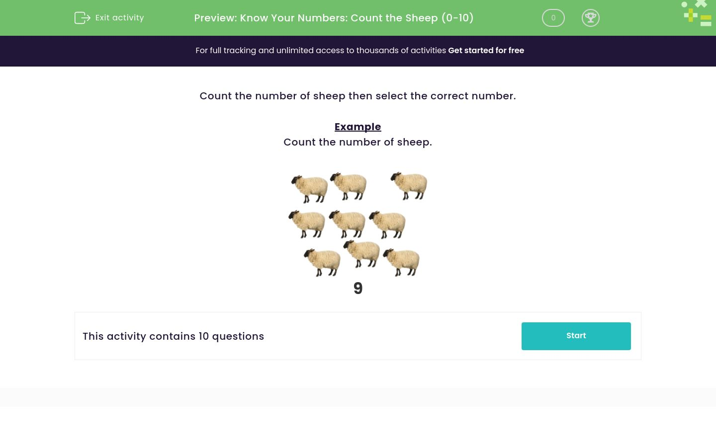 Count Sheep Up to 10 Worksheet - EdPlace